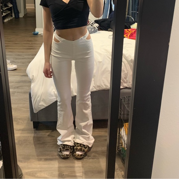 Edikted | Pants & Jumpsuits | Edikted White Cutout Jeans | Poshmark